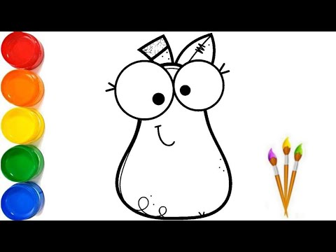 Kaddu Drawing for Kids// Painting Colouring Drawing Step by step easy ...