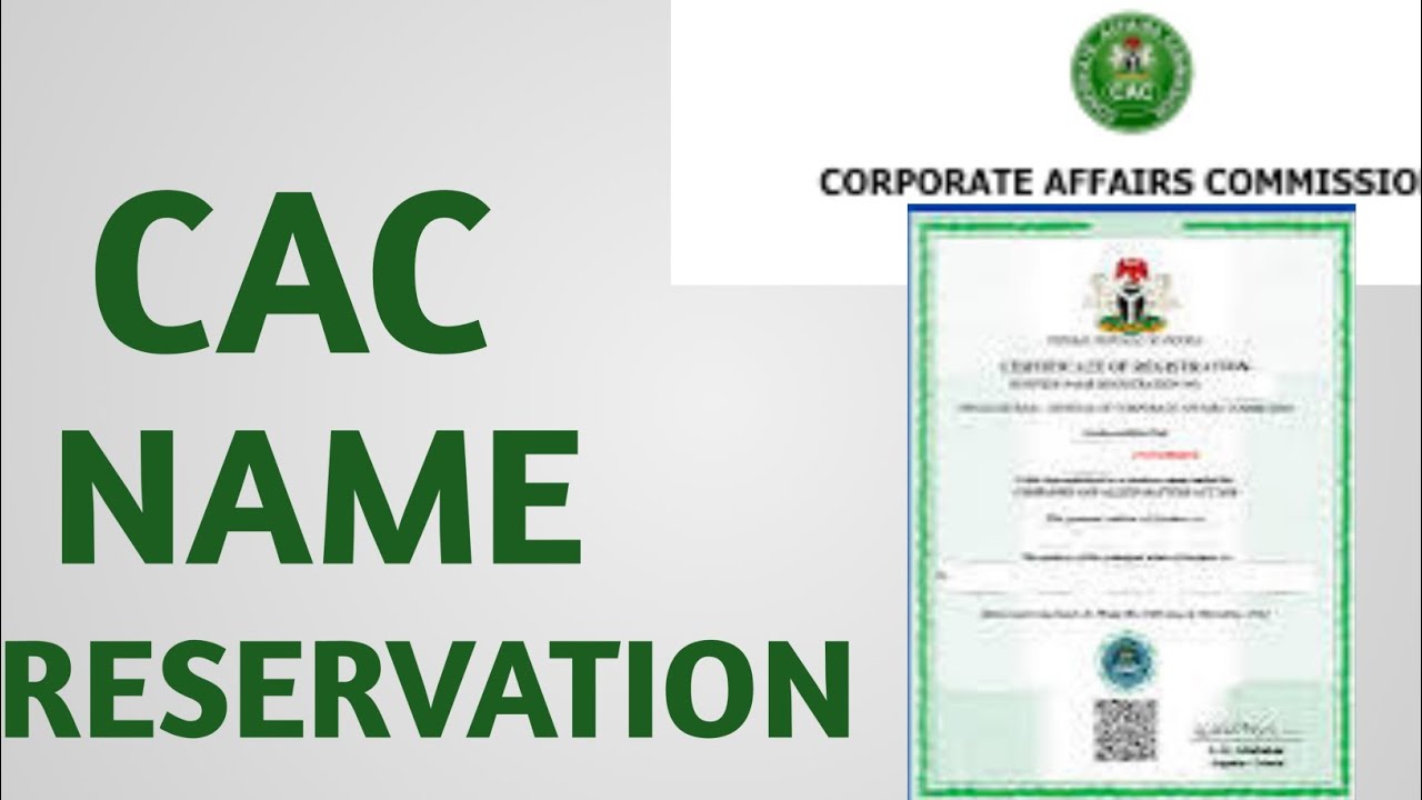 CAC BUSINESS REGISTRATION - HOW TO RESERVE A NAME - YouTube
