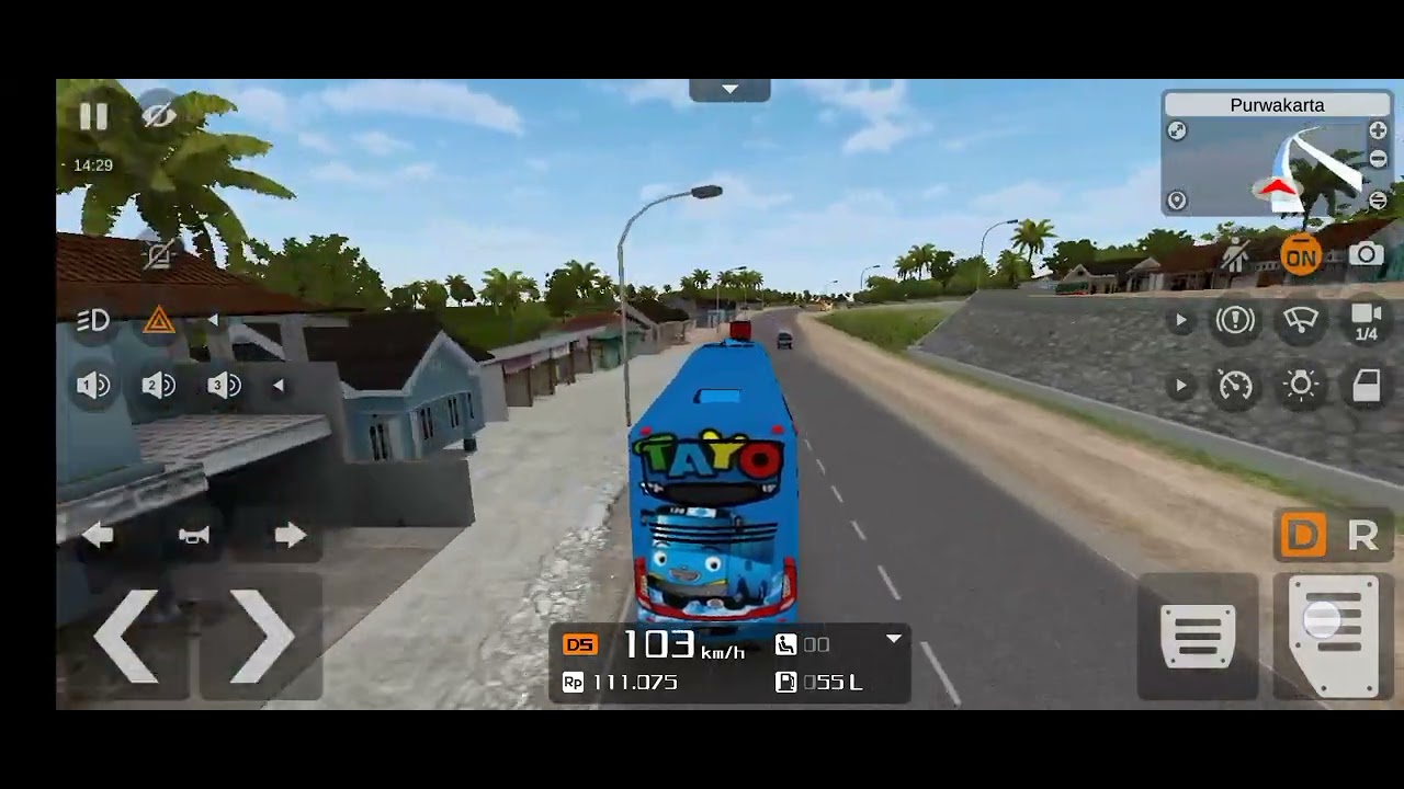 Bus simulator Indonesia tujuan Bandung ke Jakarta liveri tayo - YouTube