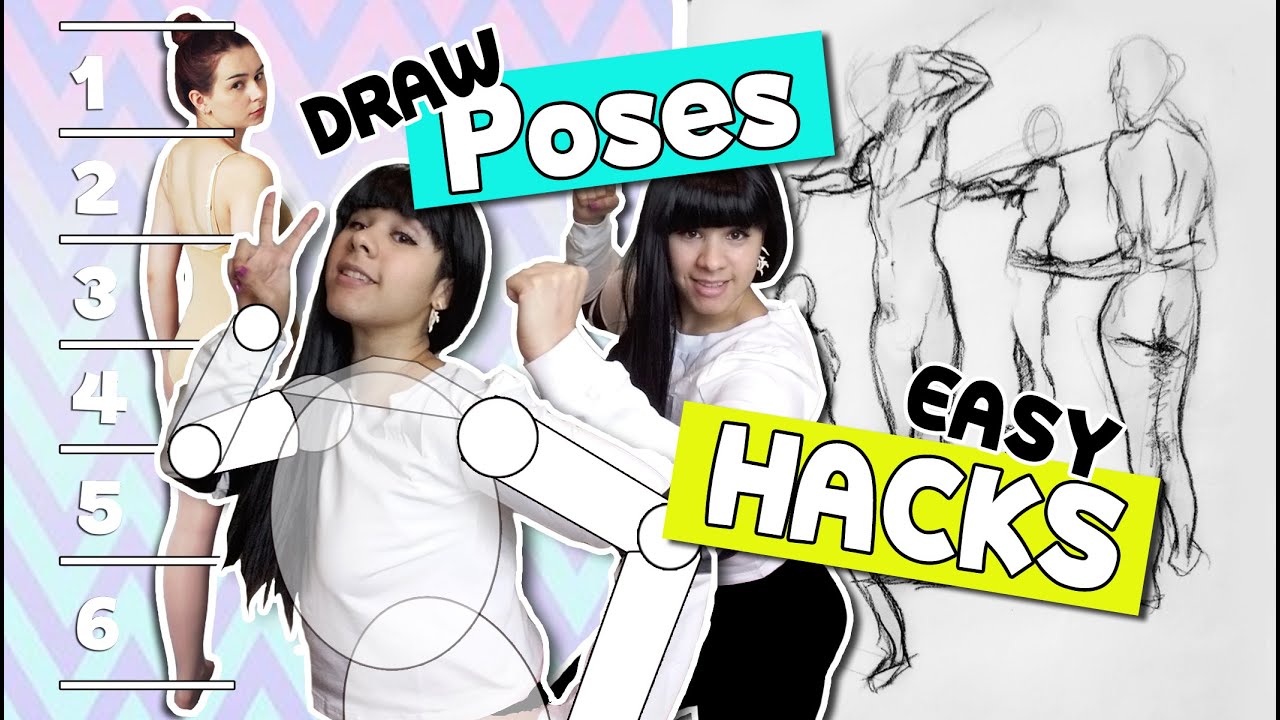How to Draw Different Action Poses EASILY ARTIST LIFE HACKS Tips and ...