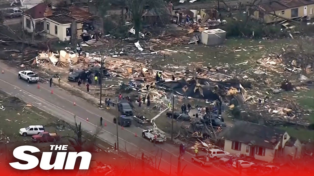 Alabama Tornado 2019: drone video shows utter devastation - YouTube