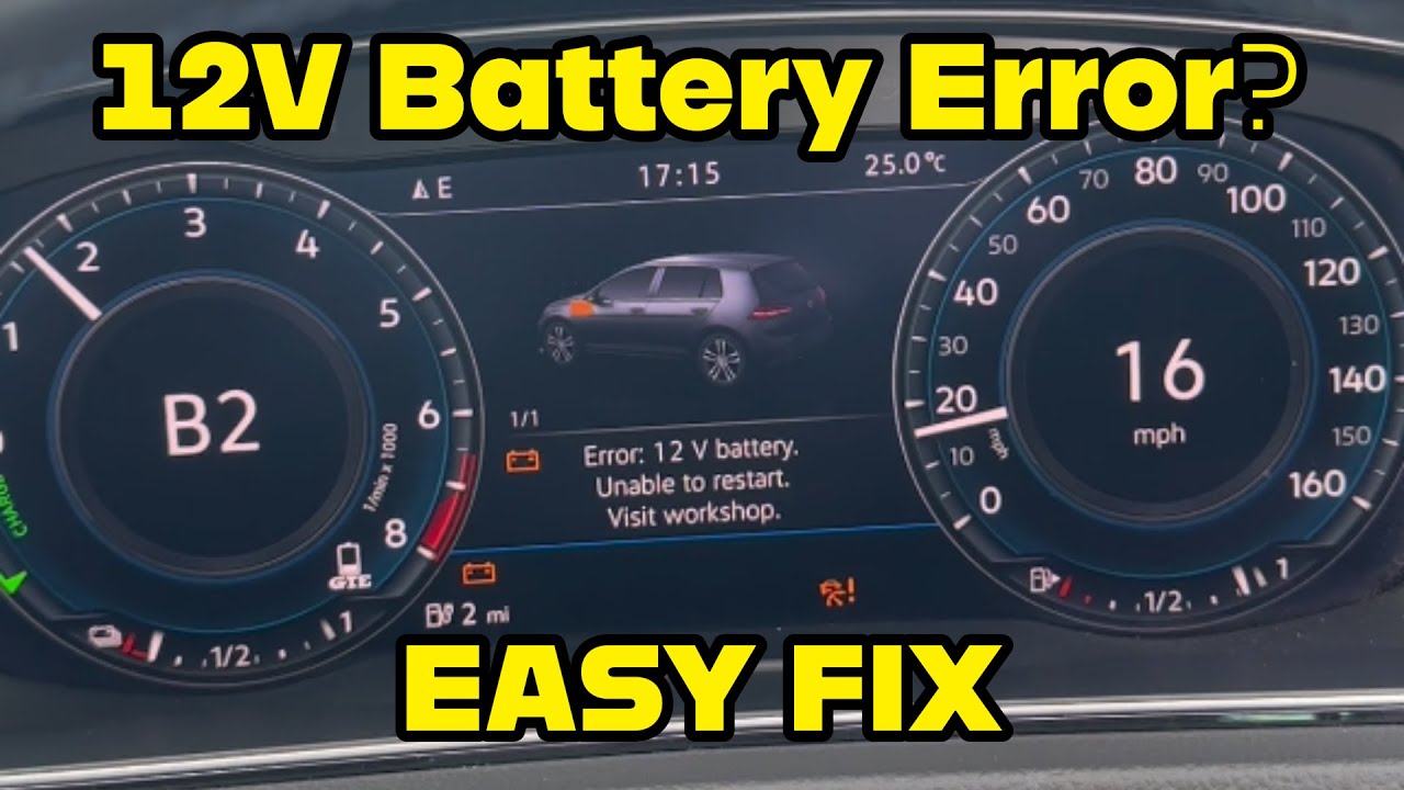 GOLF GTE 12V BATTERY ERROR UNABLE TO RESTART CHEAP AND EASY FIX YouTube golf-gte-12v-battery-error-unable-to-restart-cheap-and-easy-fix-youtube