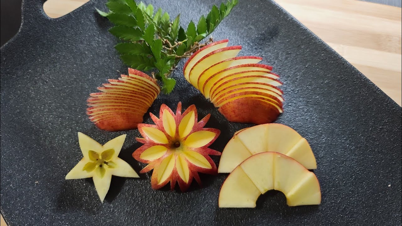Apple Garnish Ideas - YouTube
