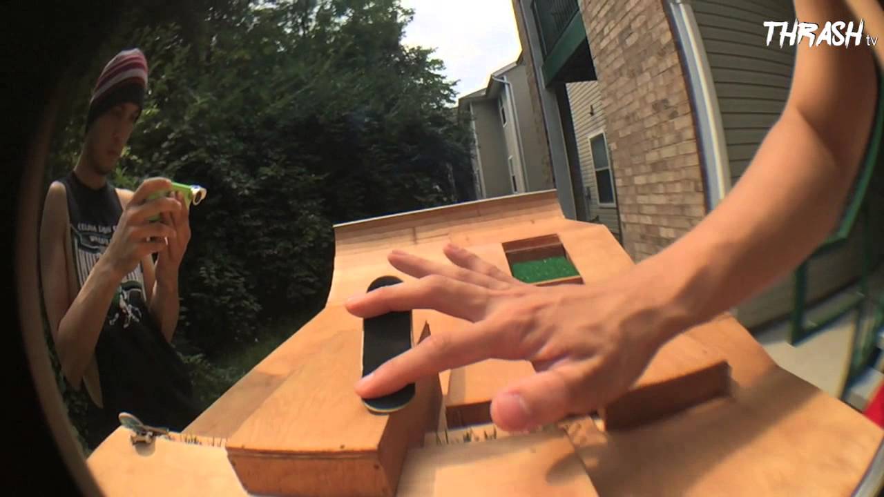 Homemade Wood Fingerboard Park - Check Out! - YouTube