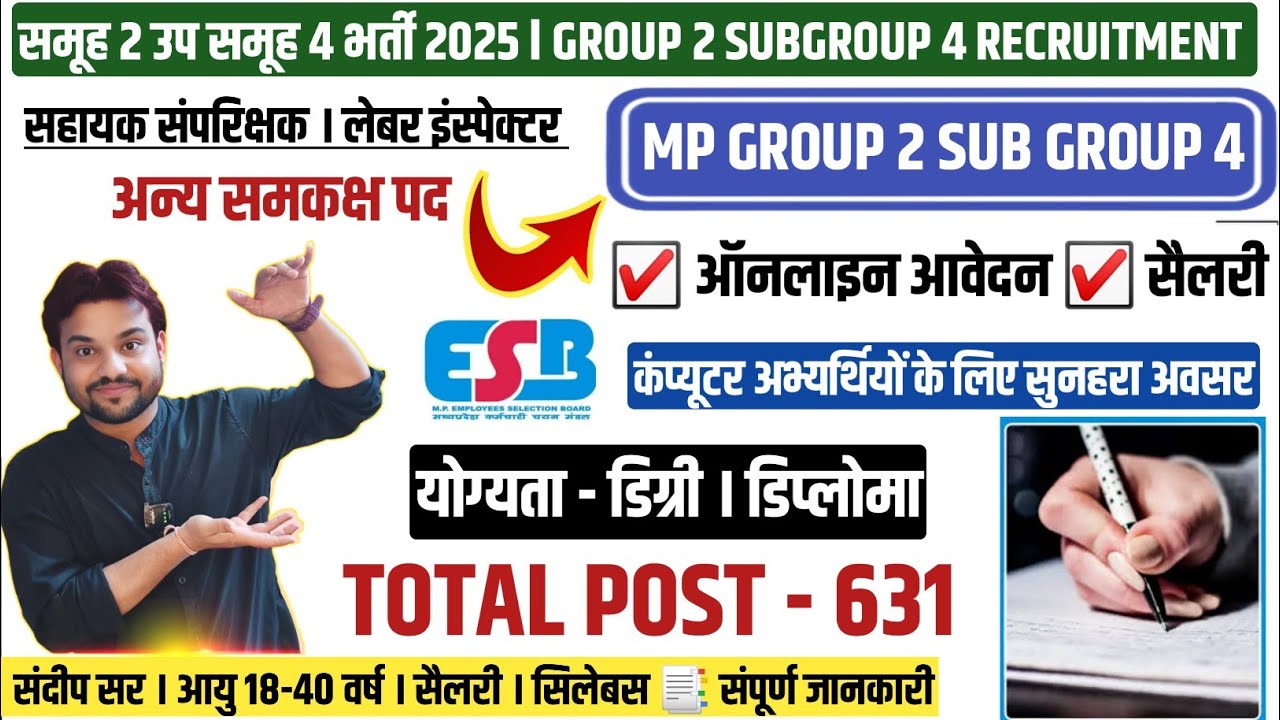 GROUP 2 SUB GROUP 4 NOTIFICATION 2025 | GROUP 2 SUB GROUP 4 VACANCY ...