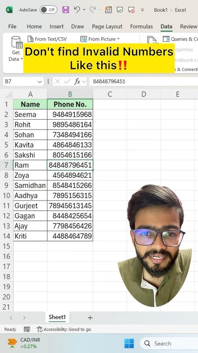 Don't find Invalid Numbers in Excel‼️Instead Use Amazing Trick #exceltips #exceltricks #shorts ...