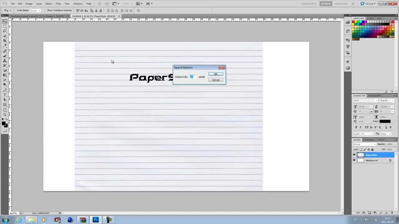 How to make a Paper Style Youtube Background - YouTube