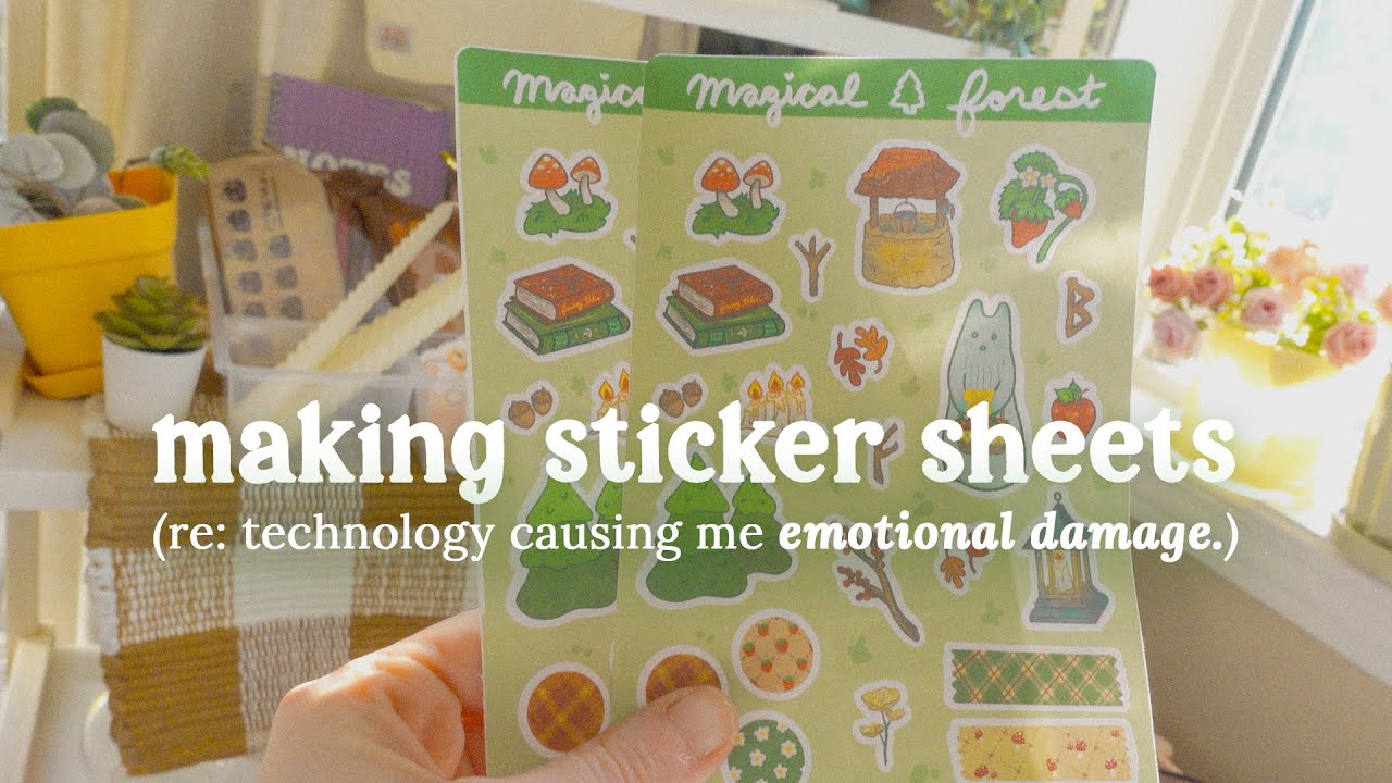 🍓 Making My First Sticker Sheet (for My Small Art Business) | STUDIO ...