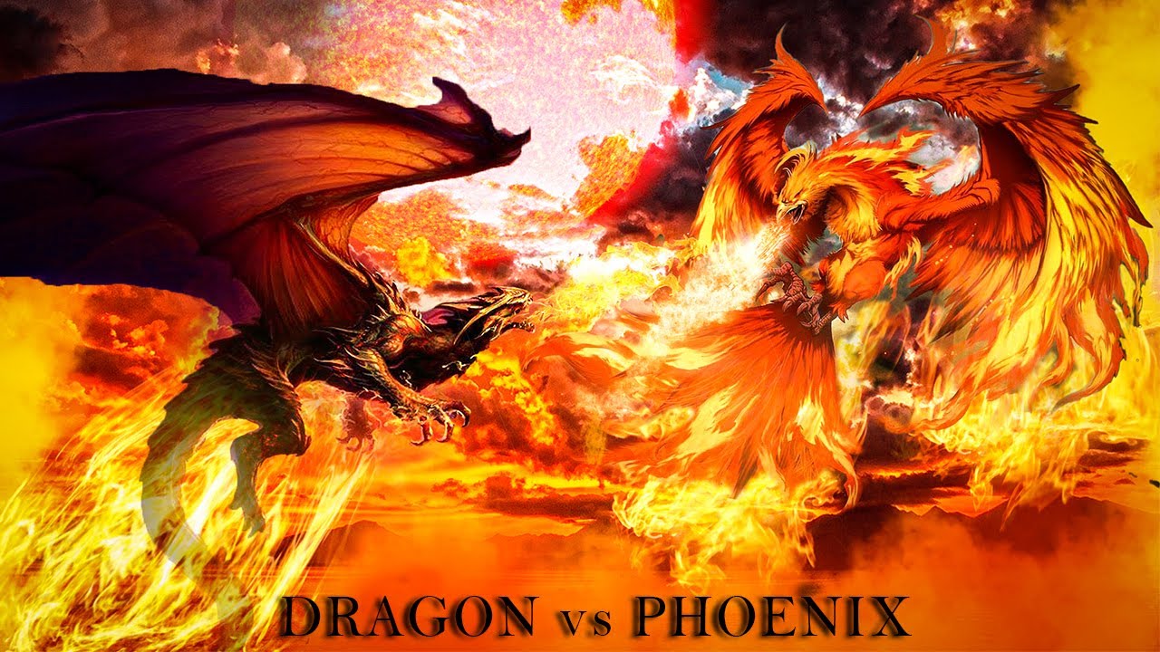 PHOENIX vs DRAGON/ Speed Art/ Photoshop - YouTube