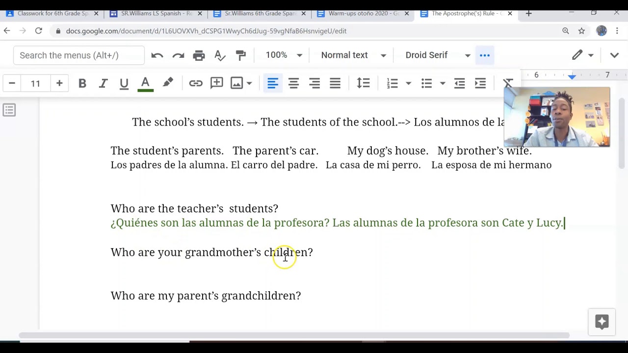 How to use and teach the apostrophe rule in Spanish. - YouTube