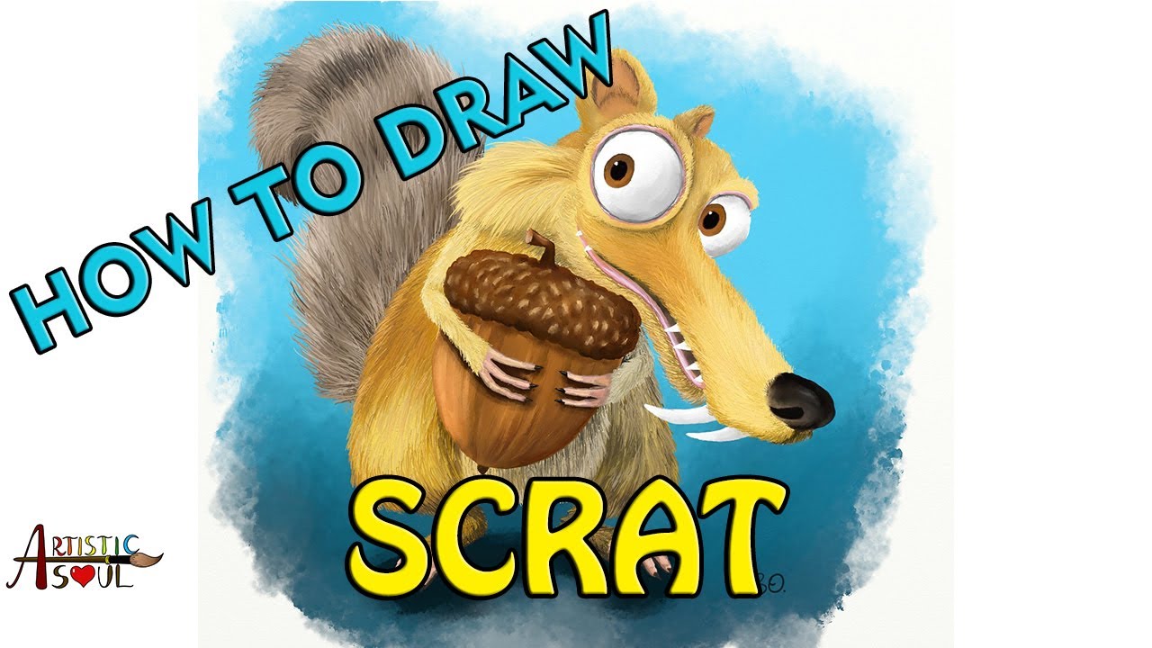 How to draw SCRAT from Ice Age | Speed Painting - YouTube