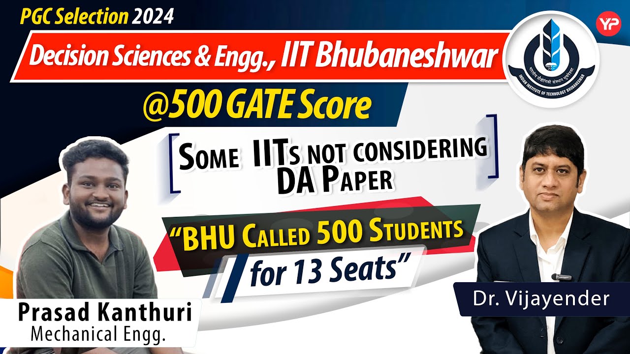 Decision Sciences & Engg,IIT BHU @500 GATE Score|Some IITs no ...