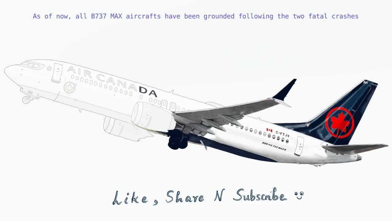 Drawing Airplanes: Boeing 737 MAX 8 (Air Canada) - YouTube