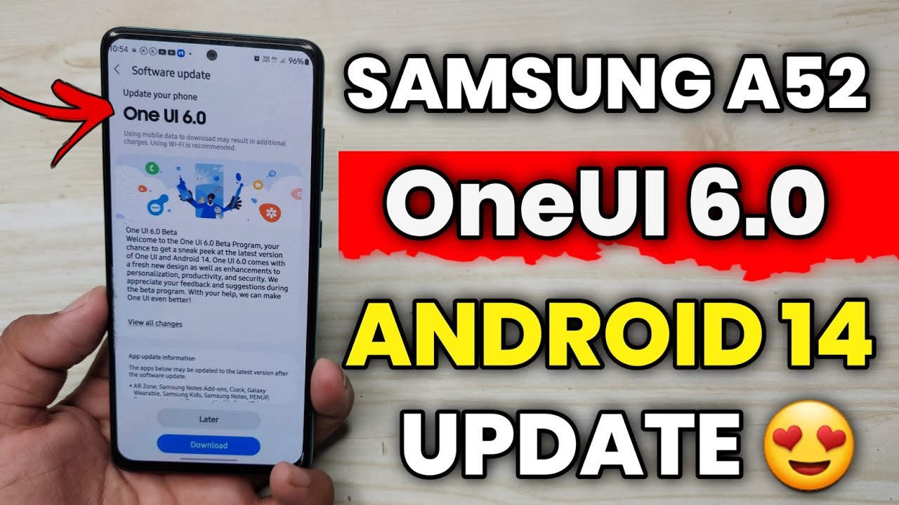 Samsung A52 : OneUI 6.0 Android 14 Update 🔥 | Samsung A52 New Software ...
