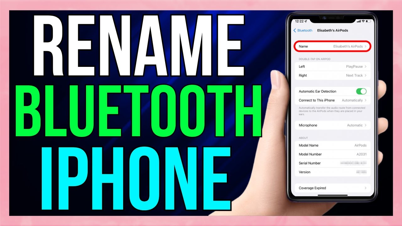 How to Edit Bluetooth Name on iPhone - YouTube