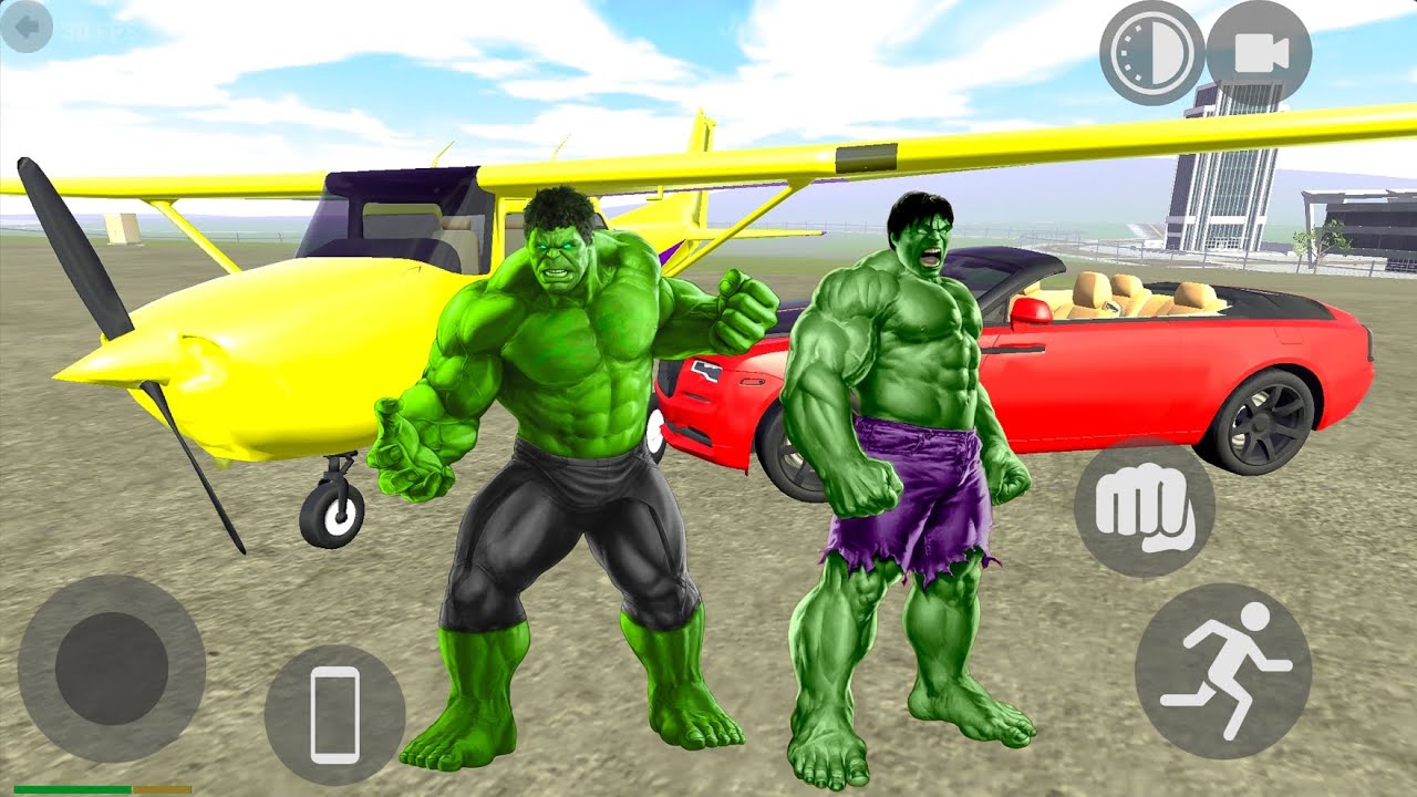 Hulk Superhero Driving Rolls Royce Car Cessna 172 Airplane Indian Bike ...