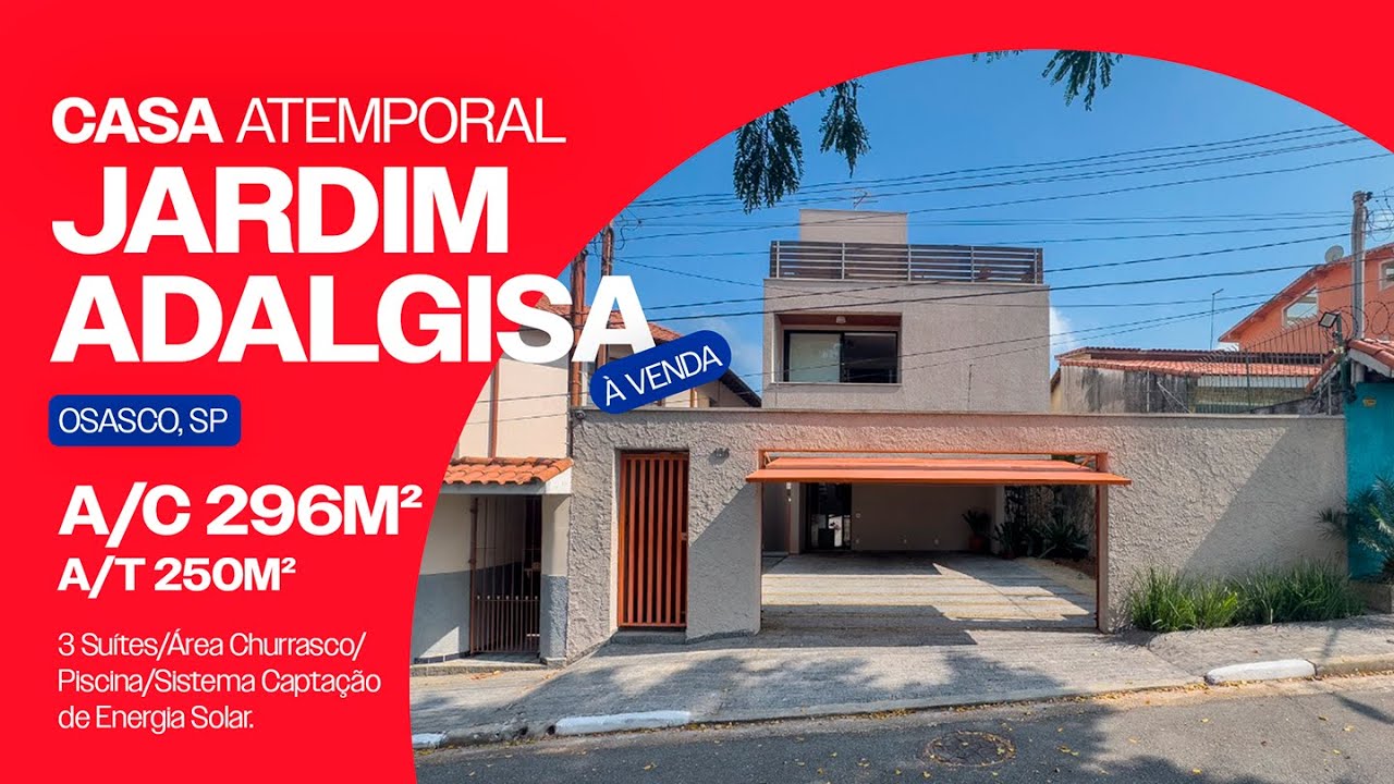 🚨CASA ATEMPORAL DE 296m² DISPONÍVEL PARA VENDA NO BAIRRO DO ADALGISA EM ...