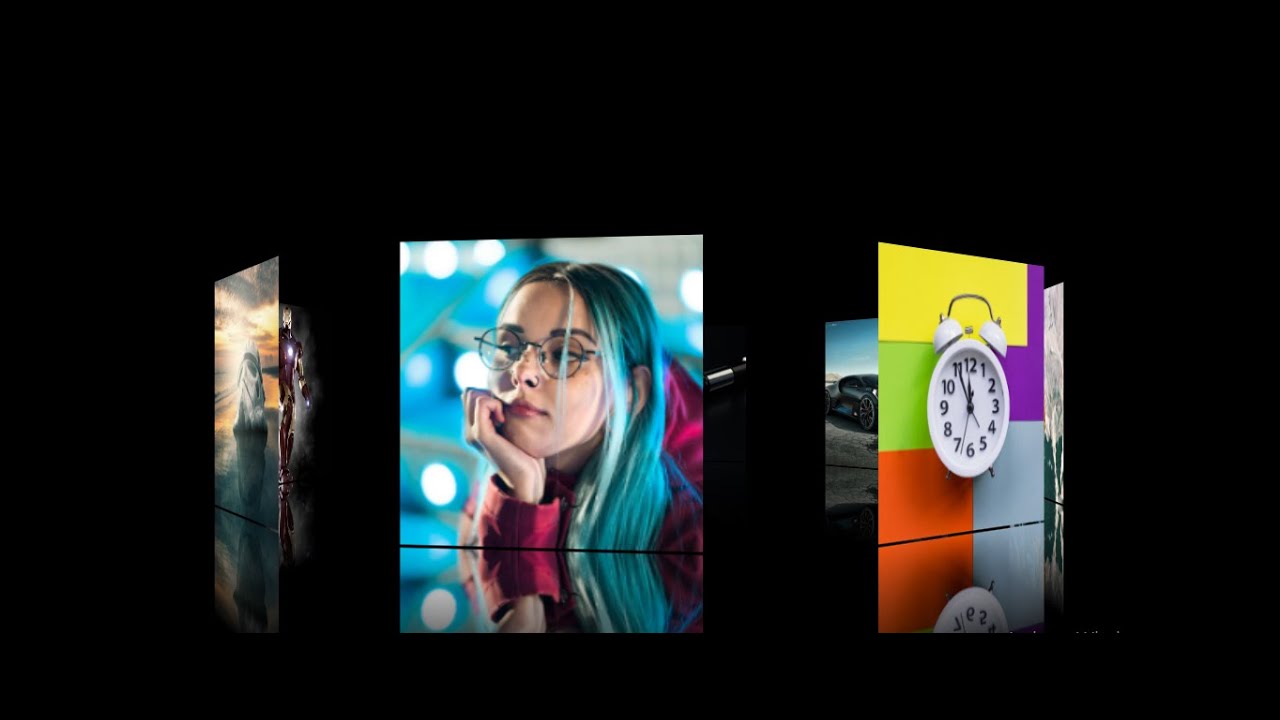 3D Rotating IMAGE CARDS | USING CSS3 ANIMATION - YouTube