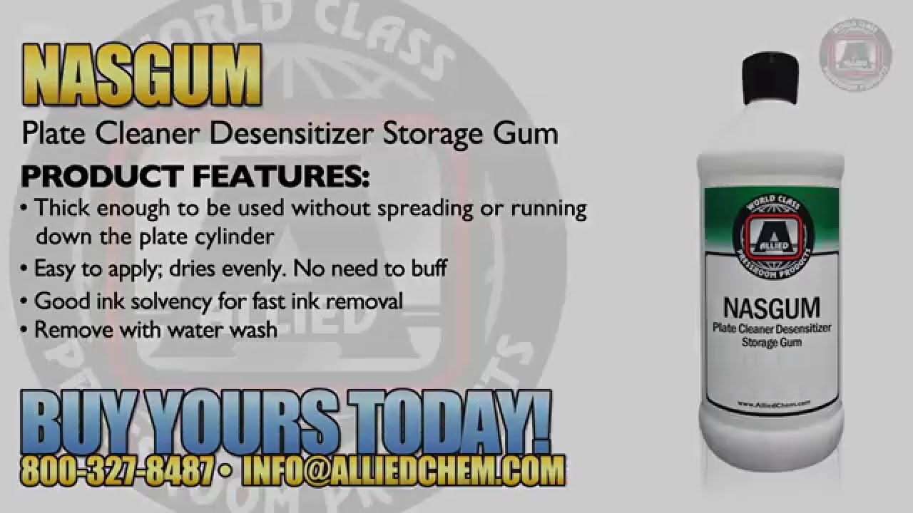 NasGum (Plate Cleaner Desensitizer Storage Gum) - YouTube