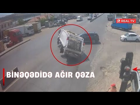 Binəqədidə ağır qəza / Xocəsən yolu ilə Çingizxan küçəsinin kəsişməsində baş verən ağır qəza