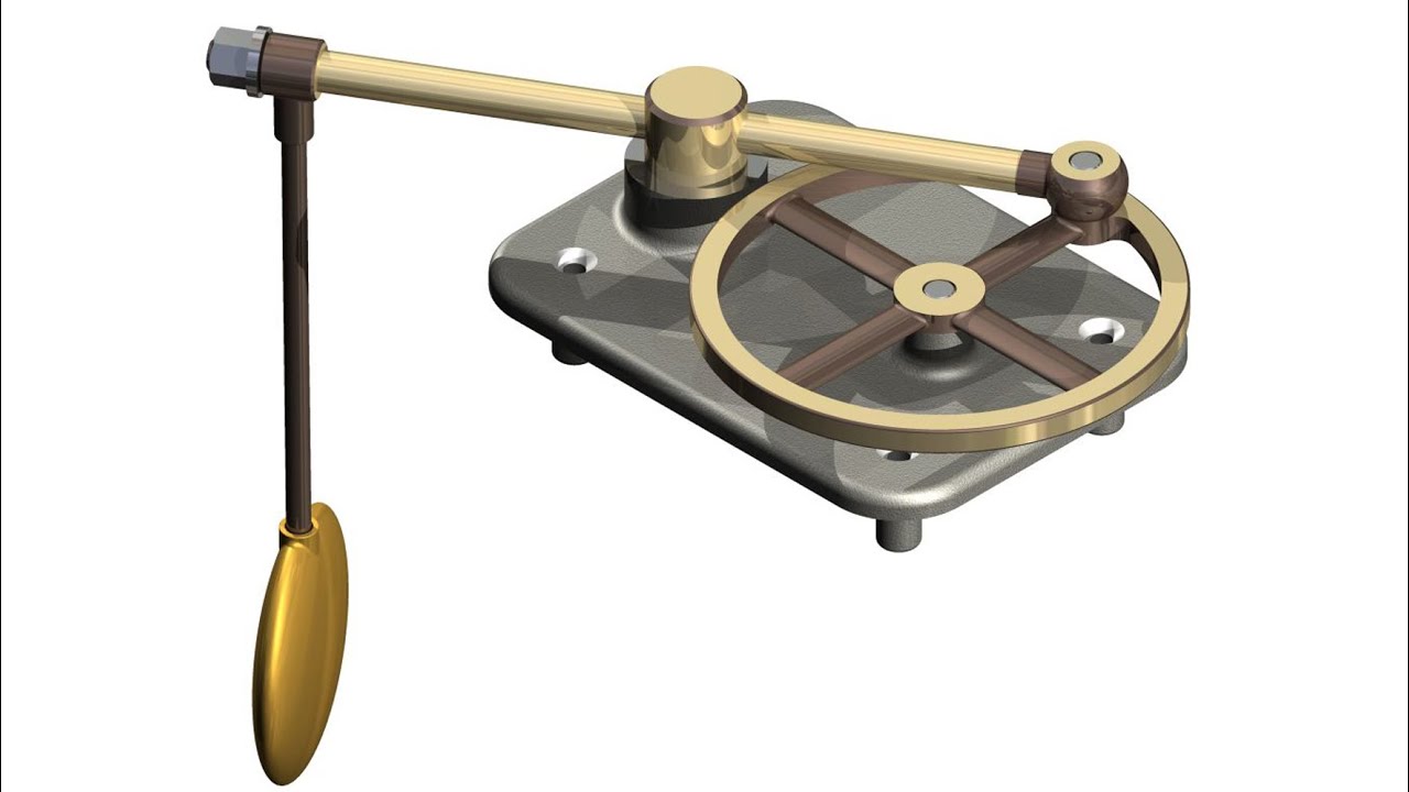 Tutorial Inventor - 187 Plane Crank Slide with Pendulum - YouTube