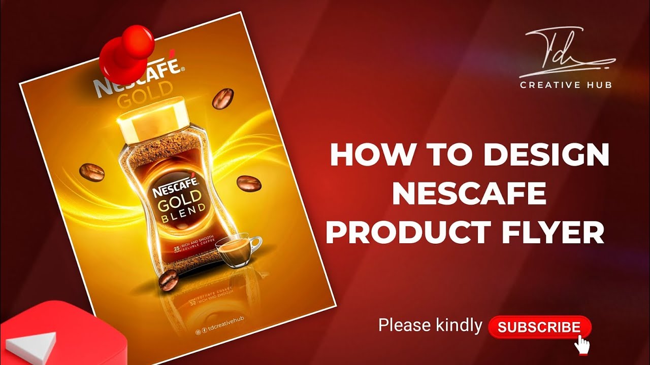 HOW TO DESIGN NESCAFE PRODUCT FLYER WITH SMARTPHONE - PICSART - YouTube