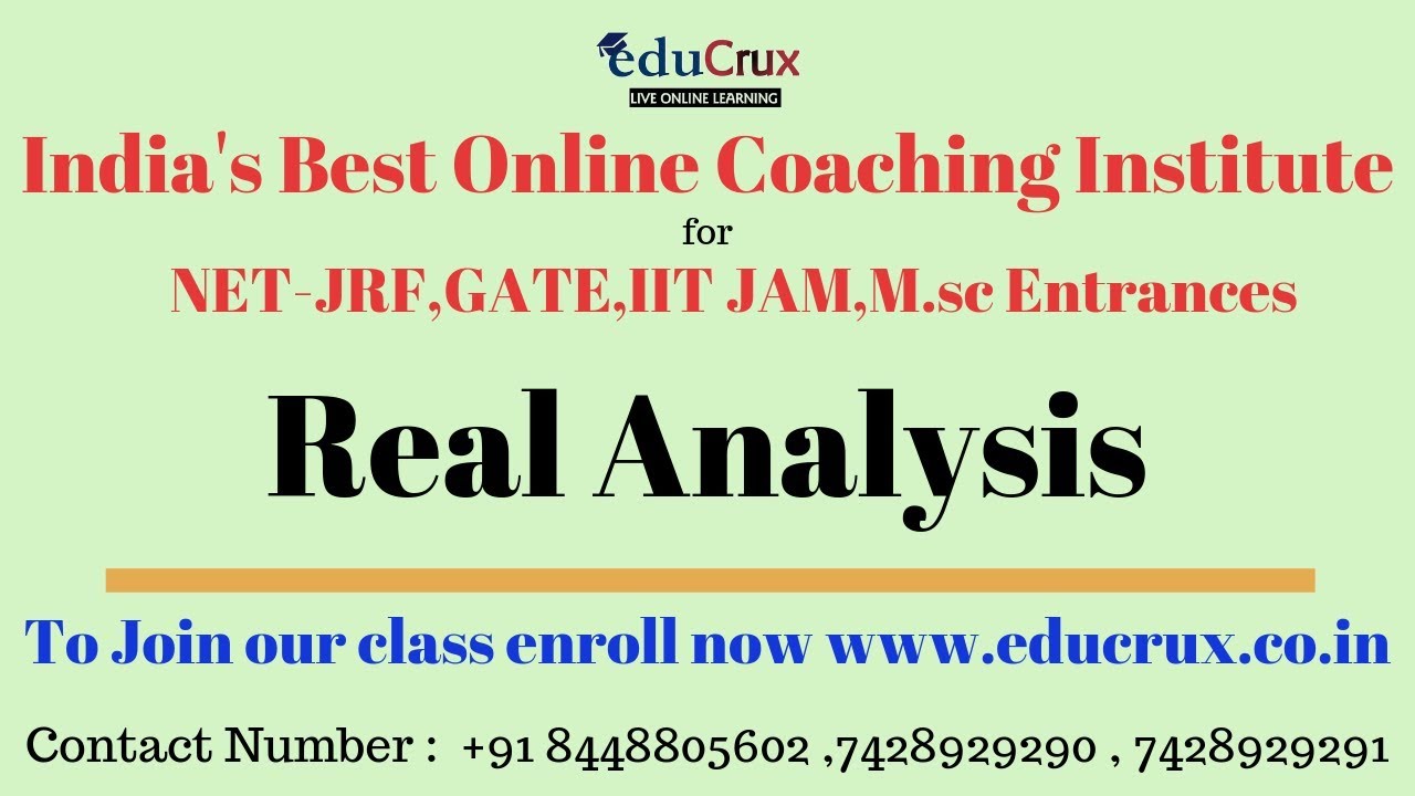 Limit Continuity And Differentiability Real Analysis Iit Jam Maths Net Jrf Mathematics