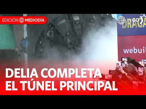 Tuneladora Delia completa el túnel principal de la Línea 2 | Edición Mediodía | Noticias Perú