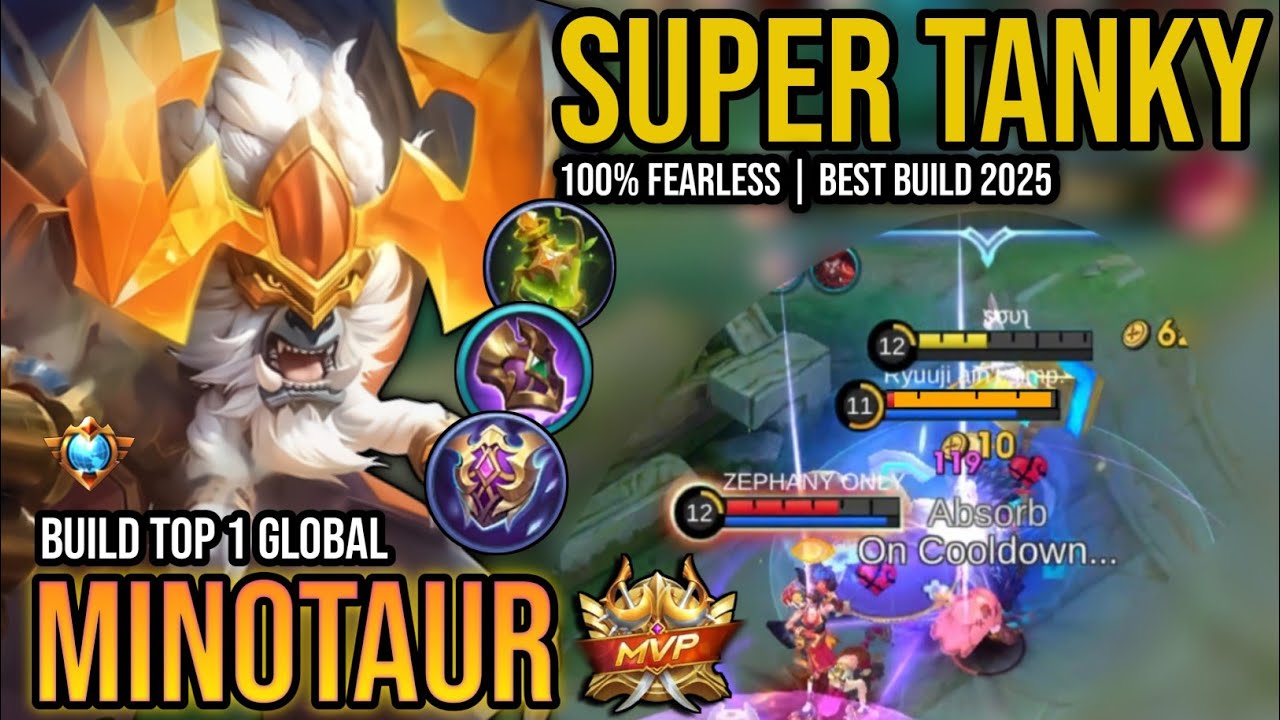 MINOTAUR BEST BUILD 2025 | BUILD TOP 1 GLOBAL MINOTAUR GAMEPLAY ...