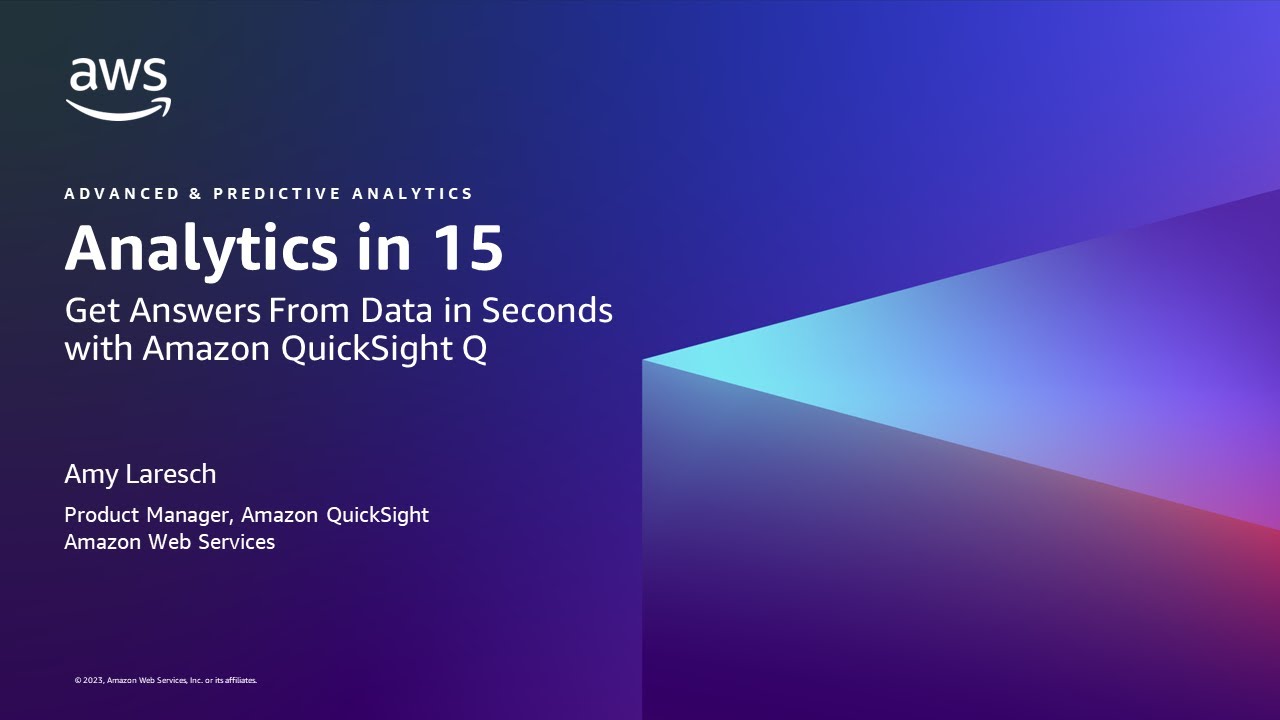 Get Answers From Data In Seconds With Amazon Quicksight Q Aws
