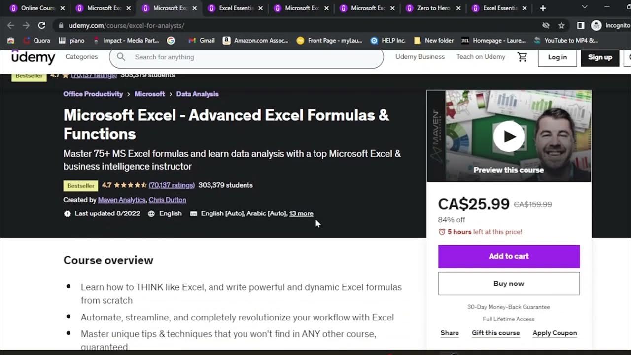 Best Excel Courses On Udemy - 5 Best Excel Courses Udemy - YouTube