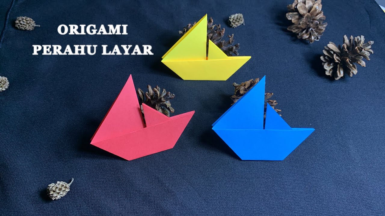 Origami perahu layar // How to make Sailboat origami - YouTube