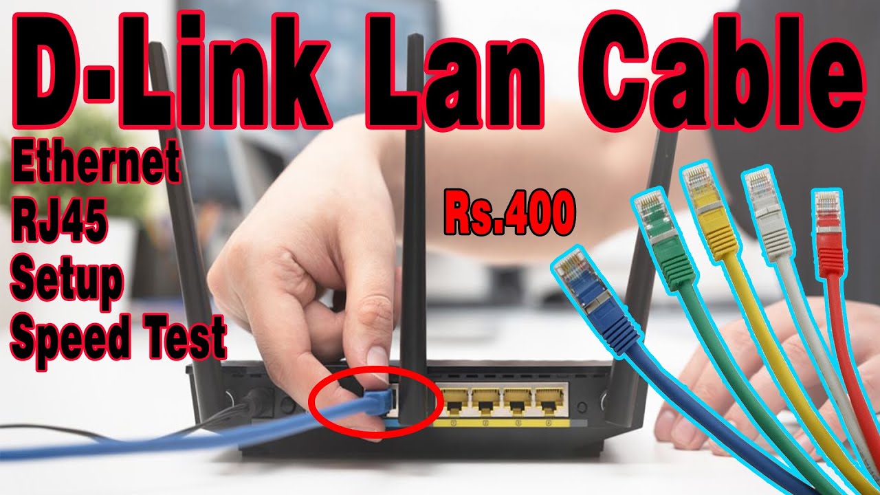 Dlink Lan Cable (RJ45) Unboxing, Setup, Speed Test Of 100mbps ...