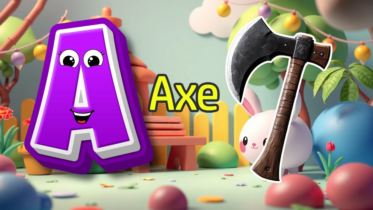 A is for Axe, ABC Phonics Song - Toddler Learning Songs, Nursery Rhymes ...