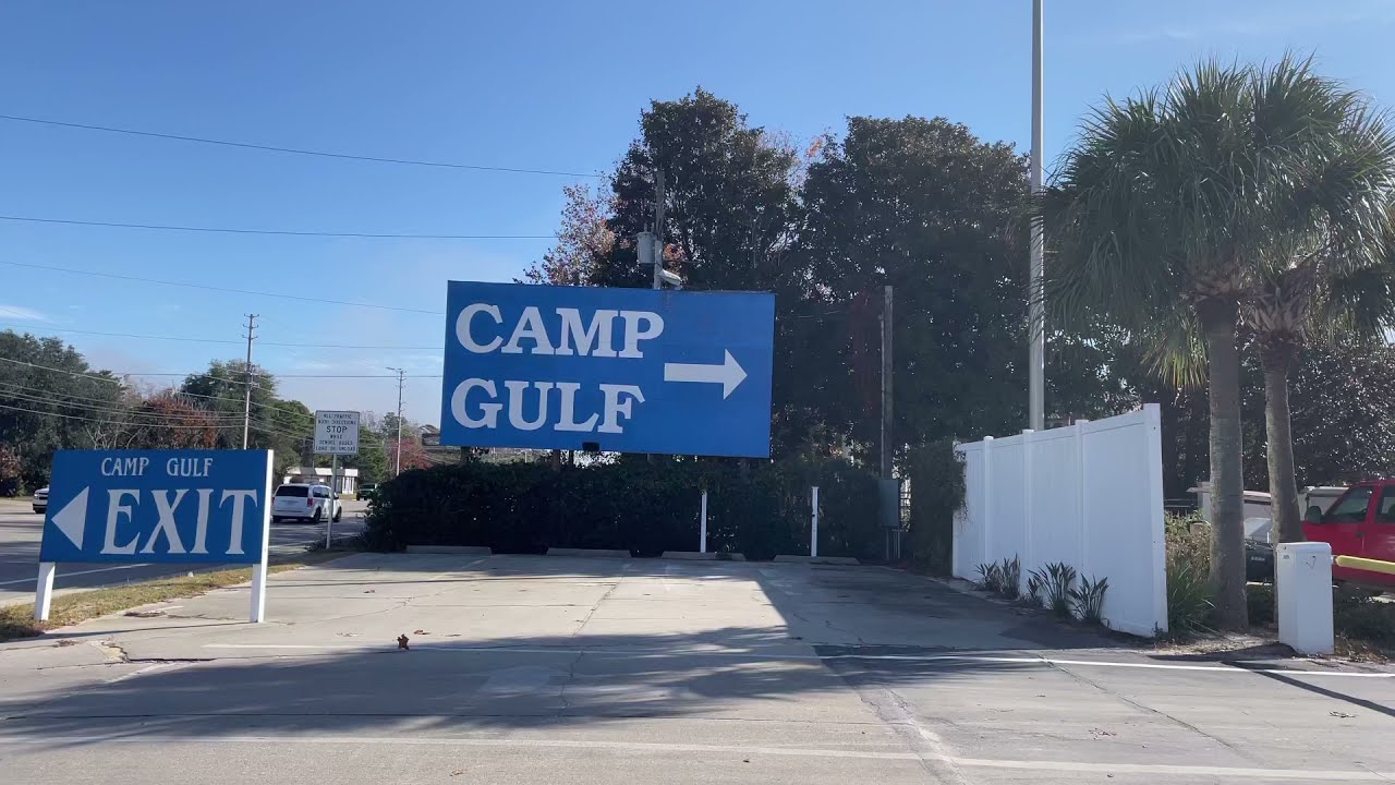 Camping in the Gulf RV Park - YouTube