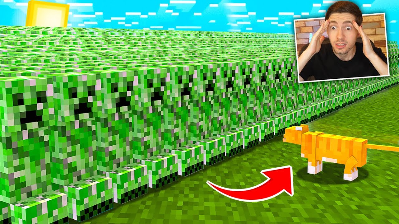 999999999999 CREEPERS vs 1 GATO no MINECRAFT - YouTube