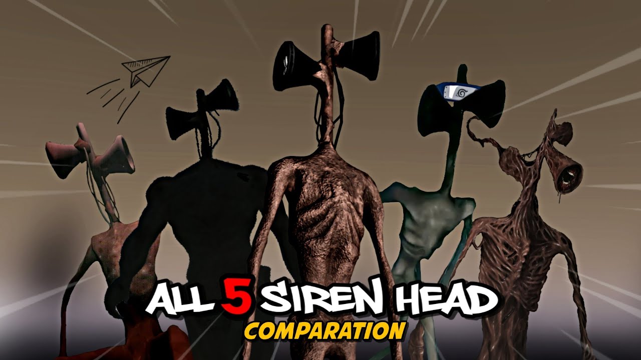 All 5 Siren Head - Comparation - YouTube