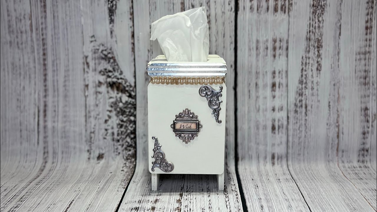 Tissue Holder Made From Dollar Tree Plaques | Mason Jar Tissue Holder ...