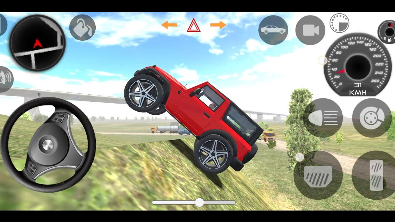 Long Jump Red Thar Indian Cars Driving 3D2023 || Indian Cars Driving 3D ...