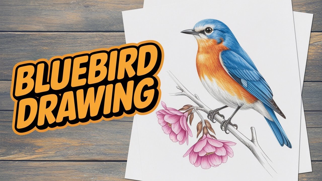 Springtime Splendor: Draw a Charming Bluebird! - YouTube