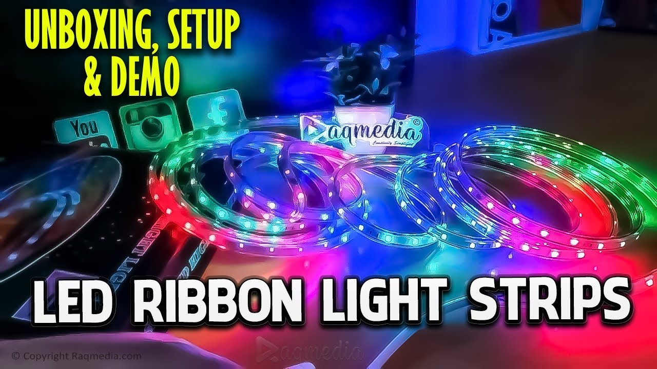 Led Ribbon Light Strips Unboxing, Setup & Demo - YouTube