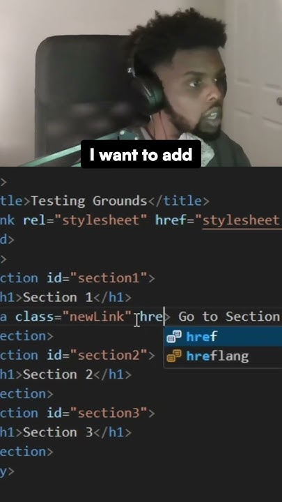 Linking to specific sections #frontend #code #web #html #reactjs #frontend #programming - YouTube