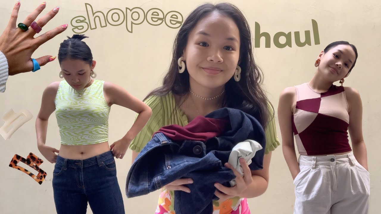 shopee haul ☆ clothing, accessories, & essentials - YouTube
