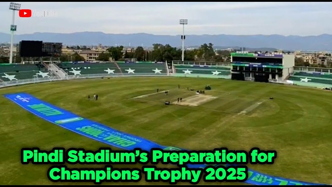 Pindi Cricket Stadium Update for Champions Trophy 2025! - YouTube