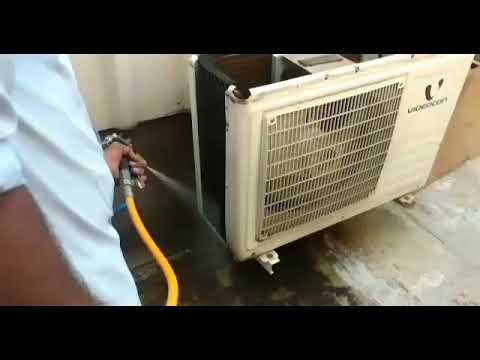 Part-03 Split AC chemical wet service using by water jet pressure pump ...