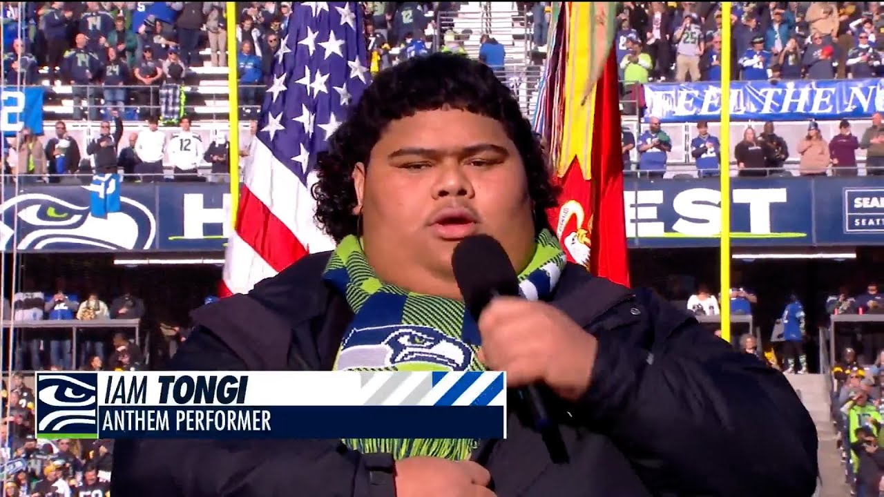 Iam Tongi Performs National Anthem Prior To Kickoff Of Week 17 - YouTube