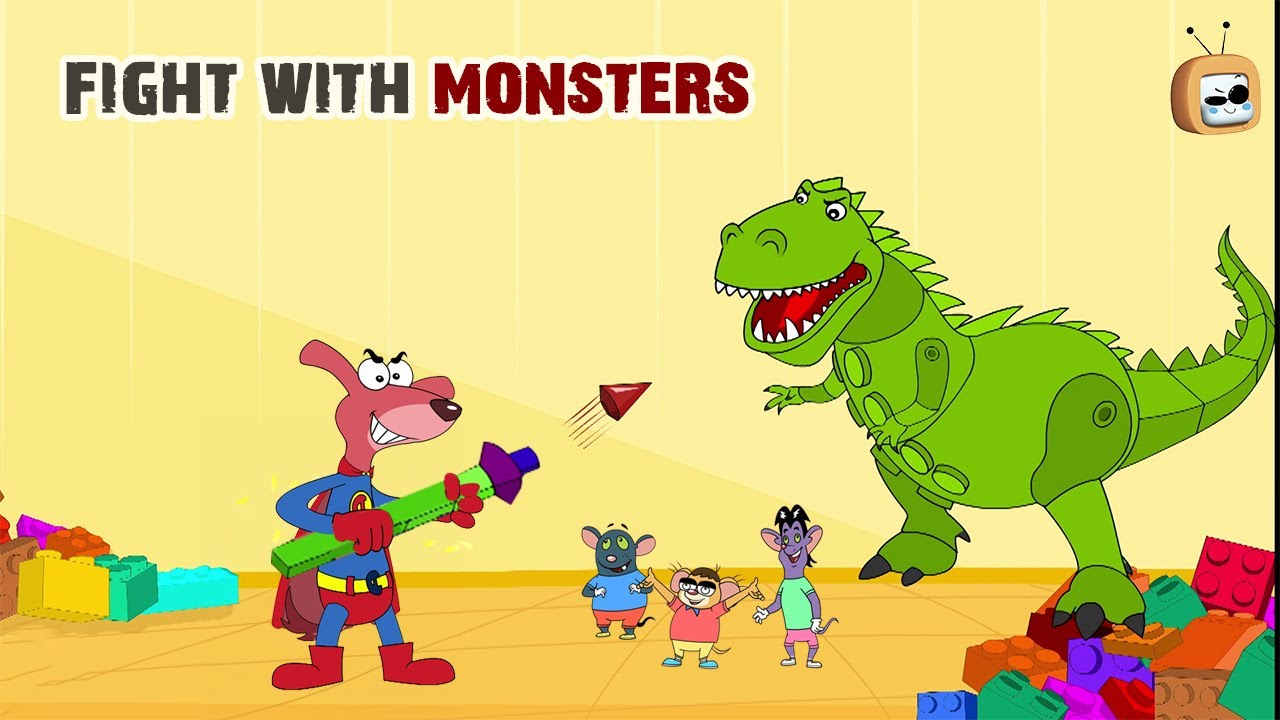 Fight with Monsters | Funny Cartoon Video | Rat-a-tat Season 13 (218 B ...