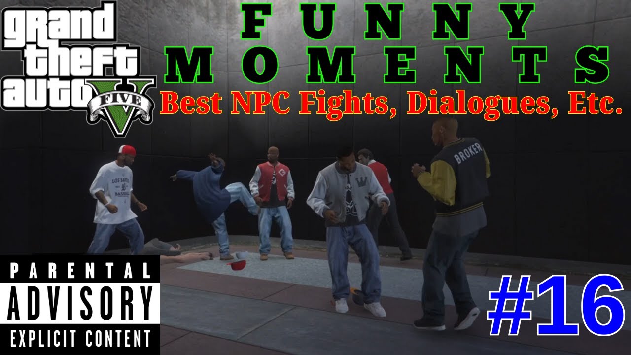 GTA 5 Funny Moments #16 - Best NPC Fights, Dialogues, Etc. - YouTube