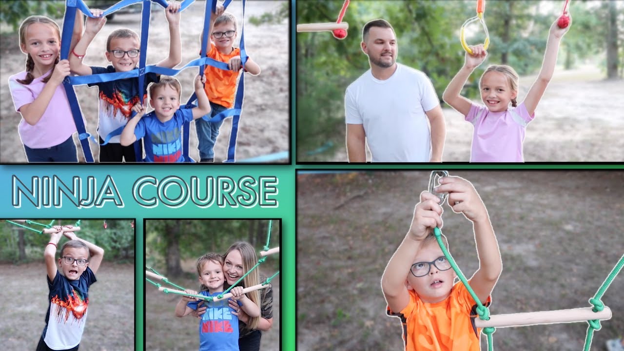 Testing a NINJA COURSE! | Double Slack Line Ninja Course Setup [Jugader ...