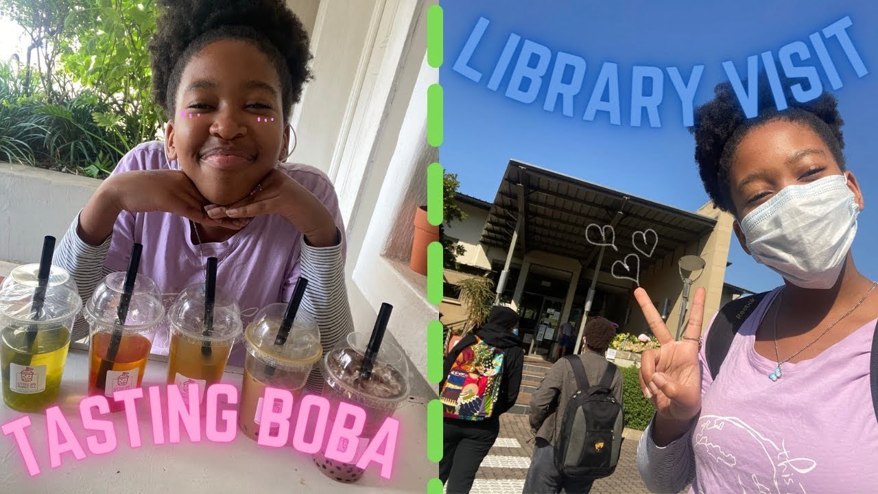 TASTING BOBA TEA FOR THE FIRST TIME! (and a mini library vlog) // Part ...